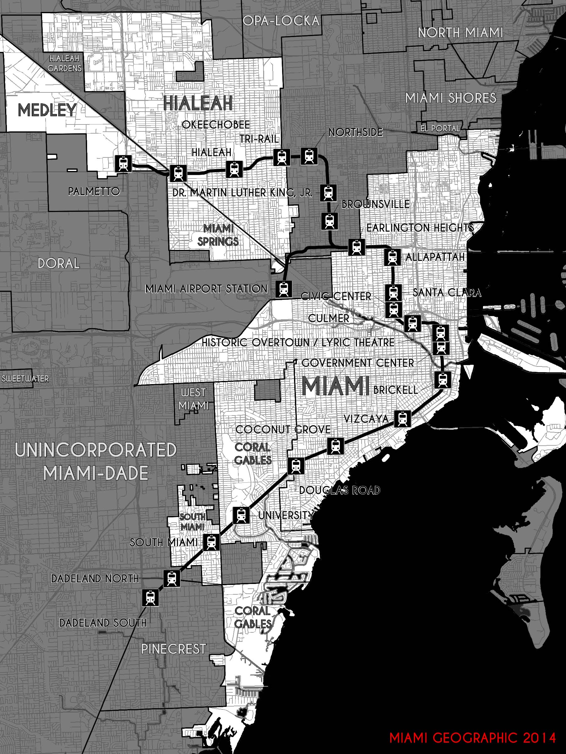 Miami Dade Transit Metrorail Map Miami MDT Bus Tracker Apps On